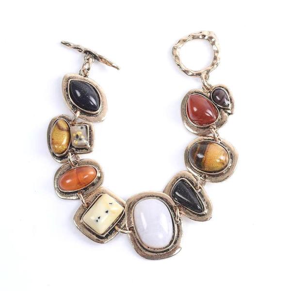 Quality Zinc Alloy Bracelet with Natural Gemstones for sale