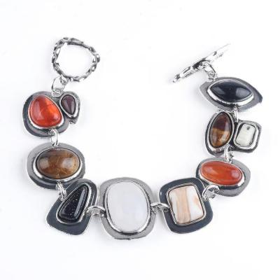 China Alloy Gemstone Bracelet Armband With Wear Resistant Finish for sale