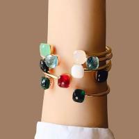 Quality Natural Purple Stone Gemstone Bracelet Polished With Machine Manual Processing for sale
