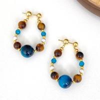 Quality 3mm - 10mm Size Natural Gemstone Earrings Polished Gemstone Dangle Earrings for sale