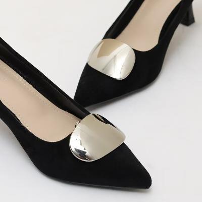 China Customizable Polished Shoe Metal Accessories Copper With Silver Plating for sale