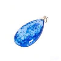 Quality Genuine Agate Stone Pendant Natural Sky Blue Teardrop Pendant Customizable for sale