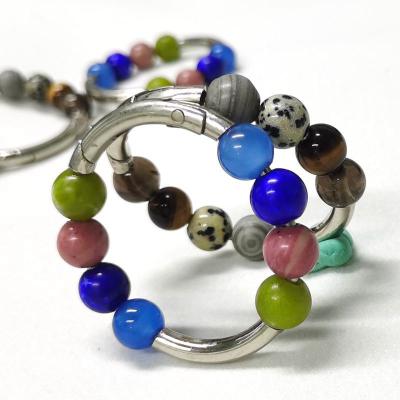 China 304 Stainless Steel Circular Clasp Inlaid With Natural Gemstone Beads for sale
