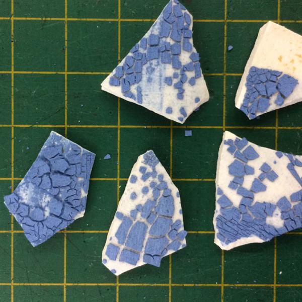 Quality Transparent Resin Ceramic Fragments Artistic Upcycled Button Collection for sale