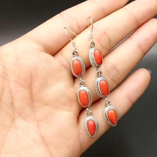 Quality Natural Ruby Pendant Earrings for sale