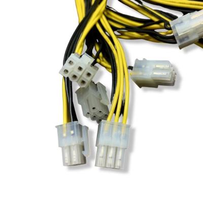 China Power Supply AC DC Power Cord 6 Pin 10 PCI-E Connector 18 AWG For Bitmain APW3 APW7 for sale