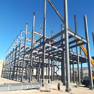 China Customizable Q235-Q355 Steel Frame Building with Galvanized Purlin and Moderate Cost for sale