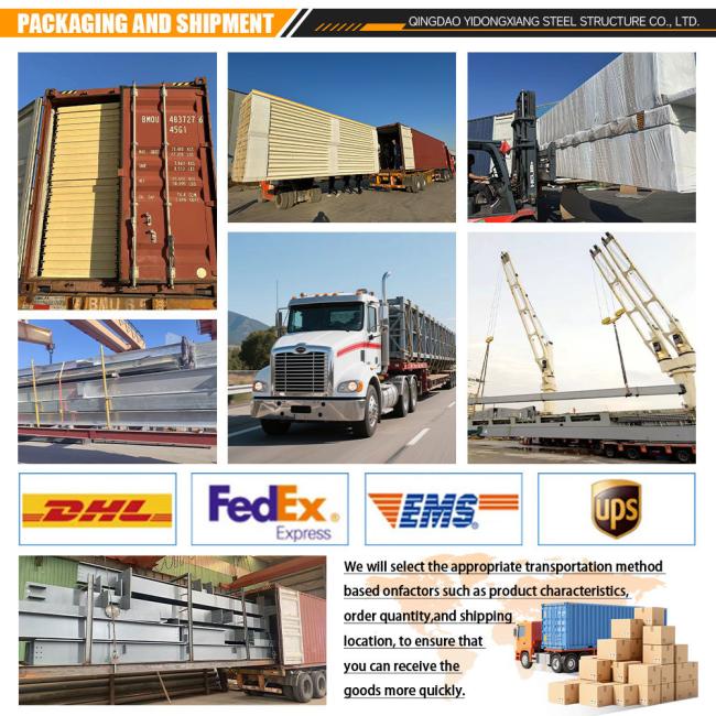 Steel frame building interior