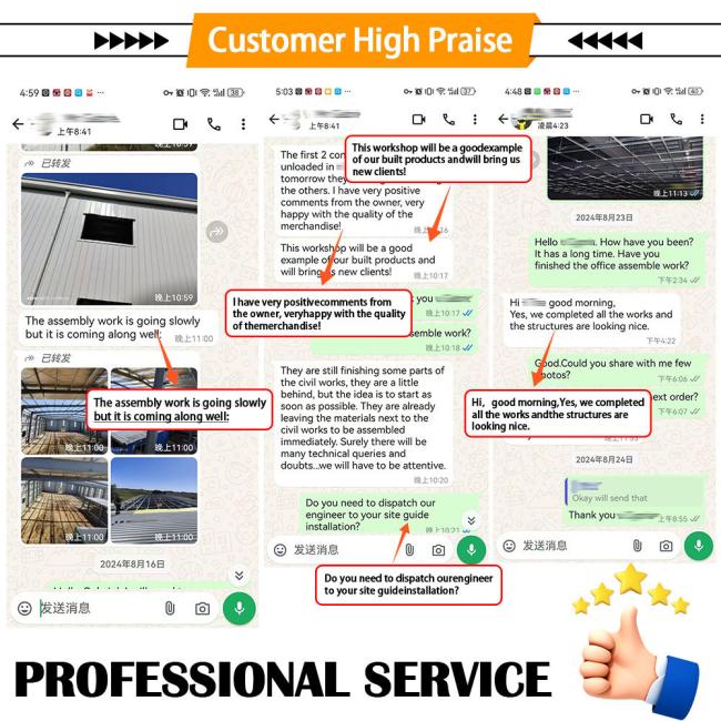 Completed steel frame building