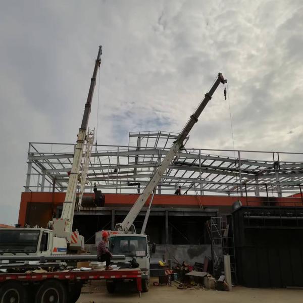 Quality Pre Engineered Steel Structure Workshop Construction With Steel Color Sheet for sale