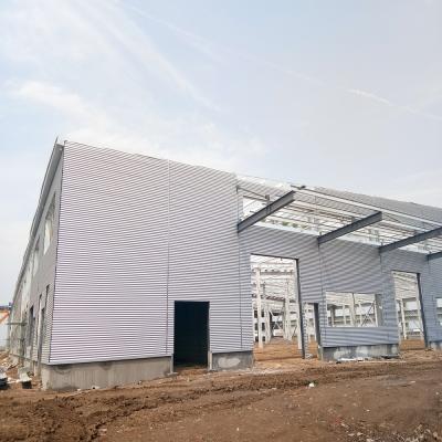 China Großflächige Stahlrahmenbauten Bauarbeiten Fertigbauten Metalllager zu verkaufen