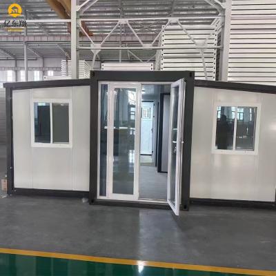 China Steel Prefab Expandable Container House with Glass Wool Wall Panels for sale