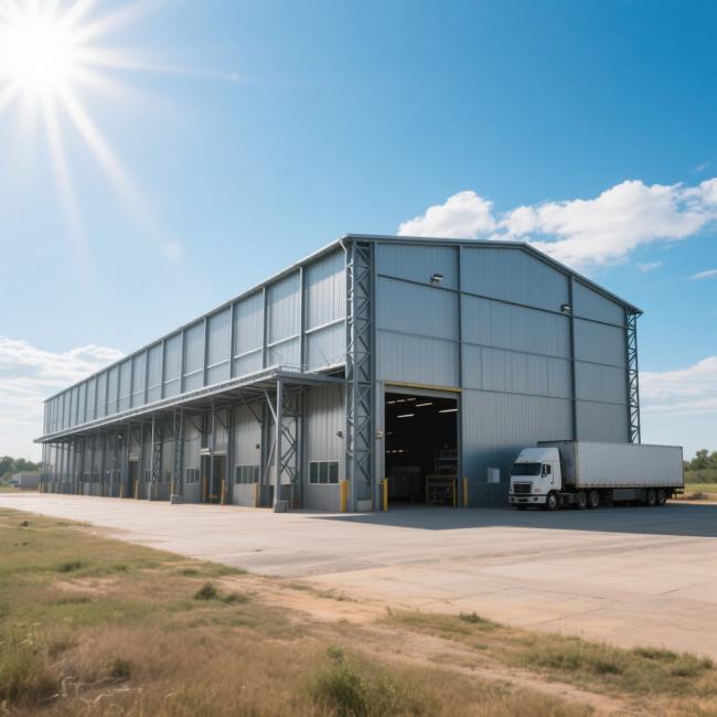 Completed steel workshop