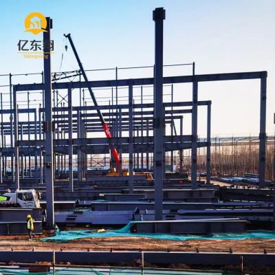China Customizable Q235-Q355 Steel Frame Building with Galvanized Purlin and Moderate Cost for sale