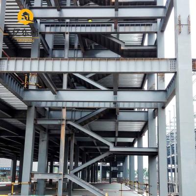 China Customizable Q235-Q355 Steel Frame Building with Galvanized Purlin and Moderate Cost for sale