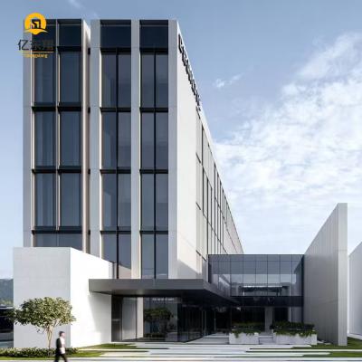 China Customizable Q235-Q355 Steel Frame Building with Galvanized Purlin and Moderate Cost for sale