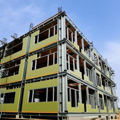 China Multi Story Prefabricated Steel Frame Building with Insulated Wall Panel and High Versatility for sale