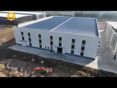 Glass Magnesium Board Floor Design Concept Prefabricated Metal Building With Large Span