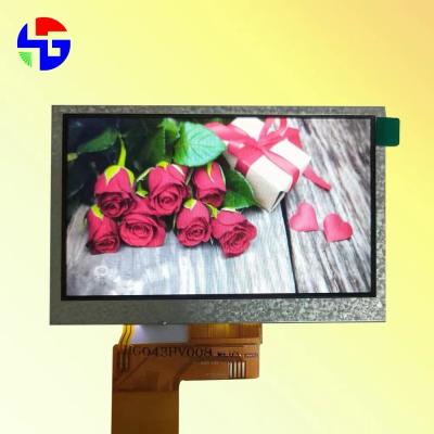 Cina Luminanza LCD a 4,3 pollici del touch screen 480x272 800cd/m2 dell'interfaccia di RGB in vendita