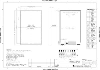 Cina MIPI a 10,1 pollici 31PIN, TFT, Angview pieno, risoluzione di 800x1280 TFT LCD standard in vendita