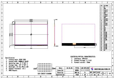 China 10,1 polegadas TFT LCD, IPS, relação do eDP, alta resolução, pixéis 2560x1600 à venda