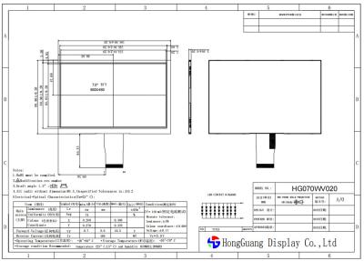 中国 超広い眺めの800x480決断7.0のインチRGBインターフェイスTFT TNパネル 販売のため