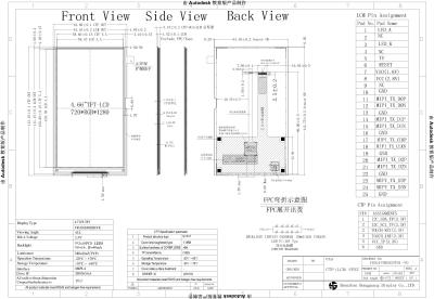 Cina A piena vista 	TFT su ordinazione visualizza l'interfaccia a 4,7 pollici 300cd/M2 di HD MIPI in vendita
