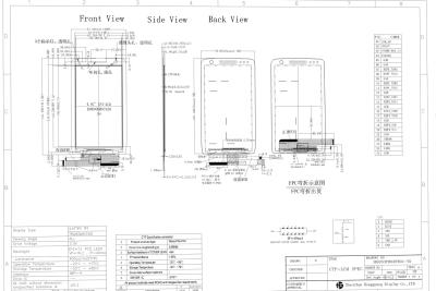 Cina Touch screen capacitivo 1080x1920 di TFT dell'interfaccia a 4,97 pollici di MIPI in vendita