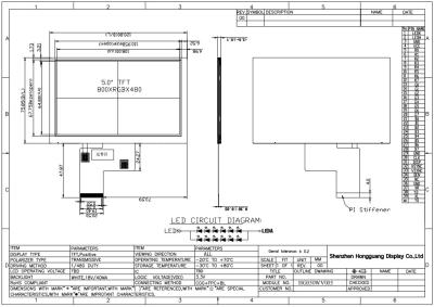 Cina Luminanza LCD a 5,0 pollici del modulo 800x480 500 di IPS dell'interfaccia di RGB in vendita