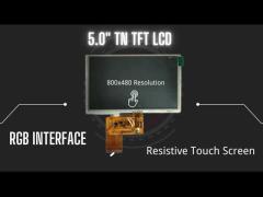 Risoluzione a 5 pollici dell‘interfaccia 800x480 di TFT LCD RGB
