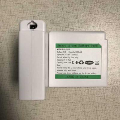 China 7.4v 4400mah  heated glove battery pack with white color for sale