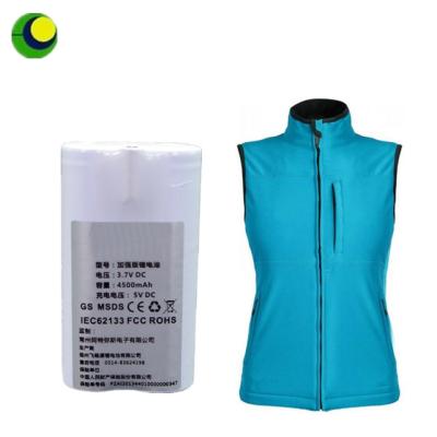 China Chinese manufacturer 3.7vv 4400mah rechargeable battery pack for Heated Vest for sale