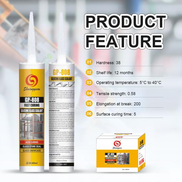 Quality Anti Aging Acetate Silicone Sealant Extra Large Flat Glass Sealant For High Rise for sale