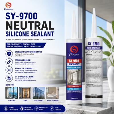 China Multi-purpose Silicone Sealant Long-lasting Waterproof Mildew Resistant Fast Cure for Home Bathroom  Door Window Sealing for sale