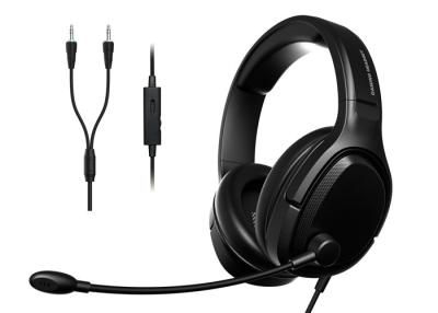 China 3.5mm Getelegrafeerde Gokkenhoofdtelefoon voor PC met Regelbaar Mic Stereo Headset Te koop