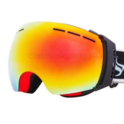 China Soft TPU Spherical Dual Lenses Anti Fog Ski Goggles with TPU Frame for sale