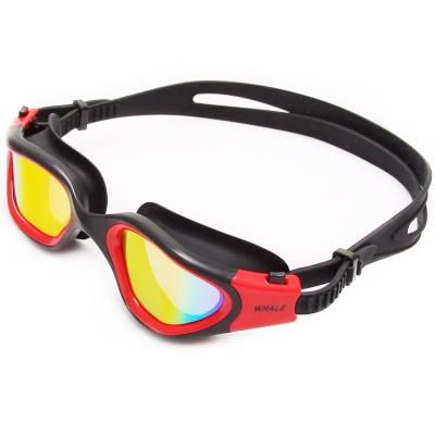 China New Panoramic Silicone Adult Swimming Goggles , Professional Swim Goggles for sale