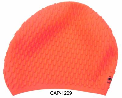 China Light Weight Durable Mesh Silicone Or Latex Swim Caps Pink Silver for sale