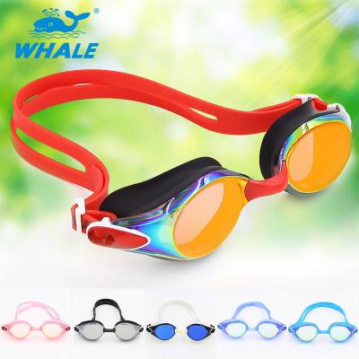 China Swim Team Goggles Competitive Swim Goggles With Anti - Fog Lens And Nosebridge for sale
