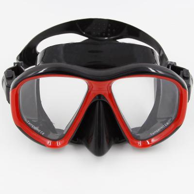 China Adult Liquid Silicone Free Diving Mask With Tempered Glasses Lens for sale