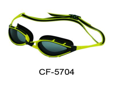 China Unisex Colorful Swim Goggles Silicone Gaskets Head Strap For Adult for sale