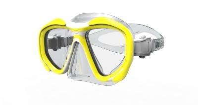 China PC Frame Free Dive Mask Tempered Diving Glasses With Morror Lens for sale