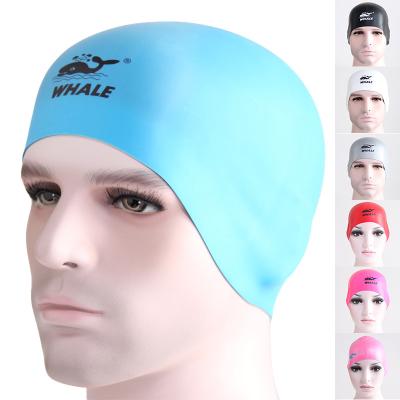 China Blue And Black Light Silicone Swim Caps Weight Durable Reversible for sale