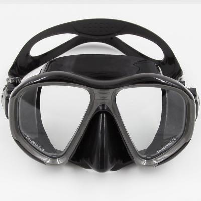 China Adult professional Liquid Silicone Free Diving Mask With Tempered Glasses Lens for sale
