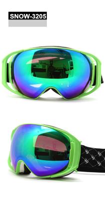 China Brown Revo Green Lens Anti Fog Snow Goggles For Men , CE / FDA Certificate for sale