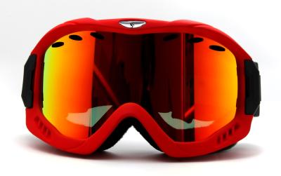 China Red CP Lens Adult Anti Fog Snow Goggles with Helmet Compatibility and Custom Logo for sale