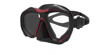 China Black Red Fashion Free Diving Mask Dive Glasses with Detachable Frame for Adults for sale