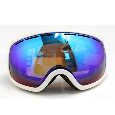 China Comfort Ladies Ski Glasses Polarized Snowboard Goggles Purple , Adjustable Strap for sale