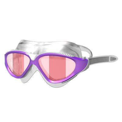 China Pink Mirror Cool Art Swimming Mask Anti Fog Swimming Goggles with Silicone Gasket for sale