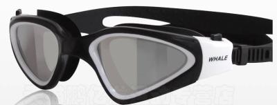 China Revo Sliver PC Silicone Mens Anti Fog Swimming Goggles Elastic Strap for sale